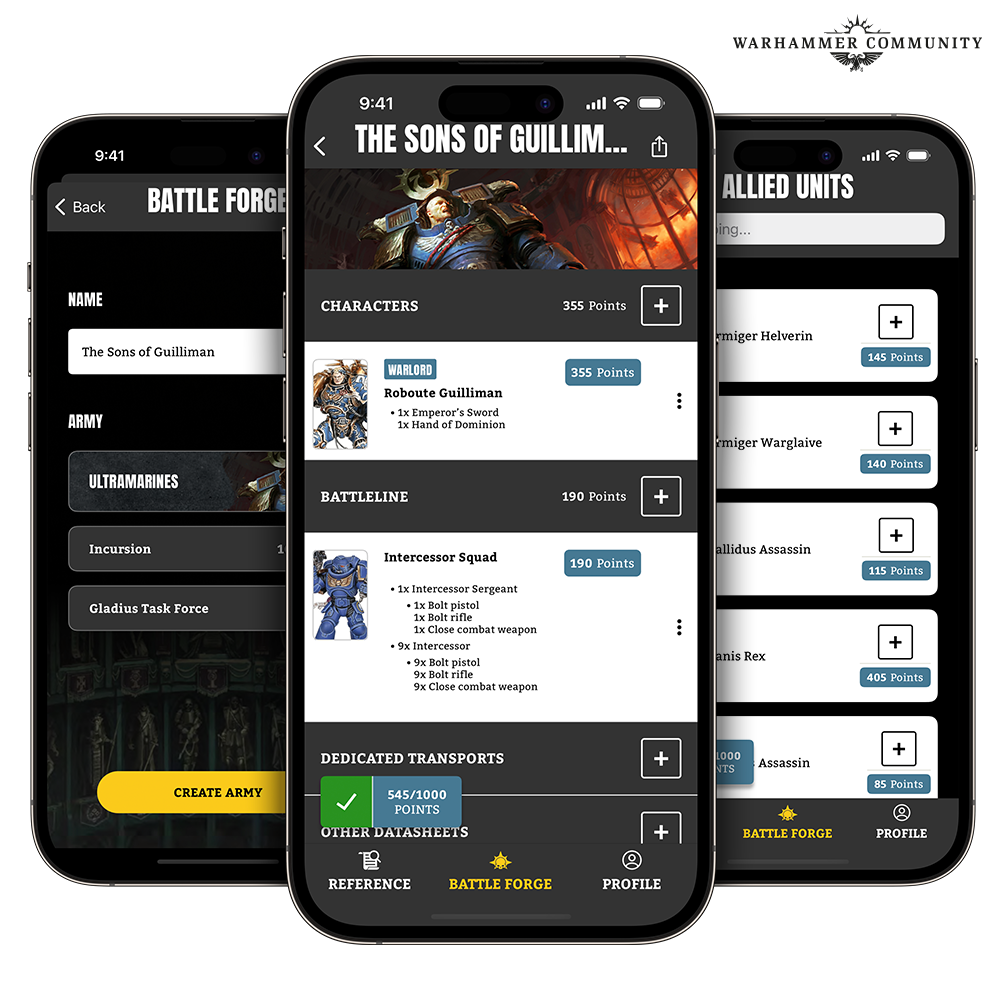 Warhammer 40,000 App – Battle Forge Access Update - Warhammer Community